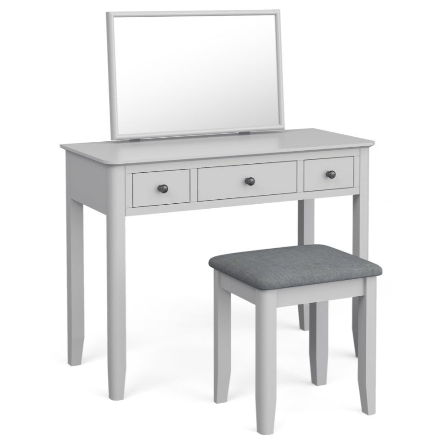 Stowe Silver Grey Dressing Table | Interior Envy