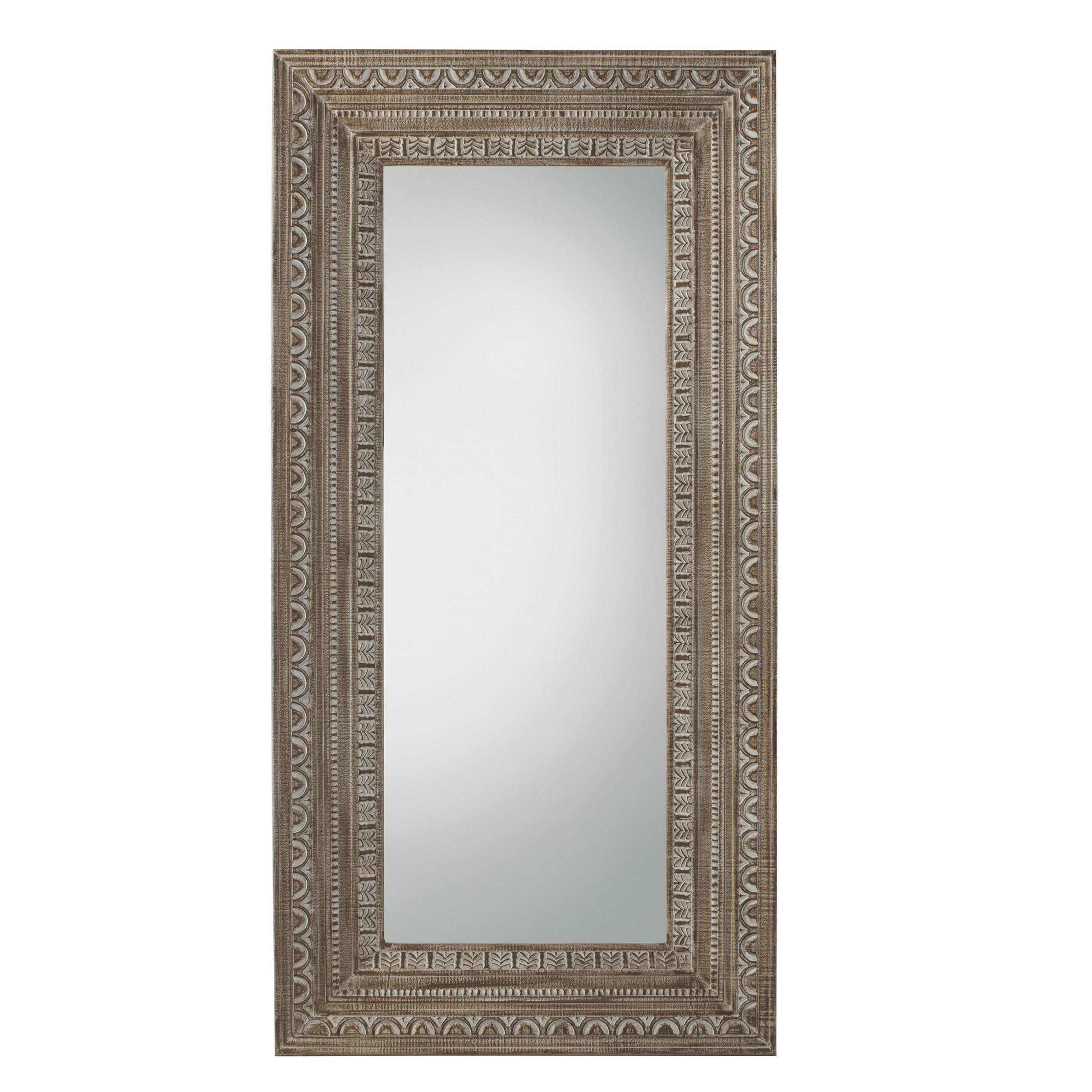 Agara Carved Detail Large Leaner Mirror - 180cm | Interior Envy