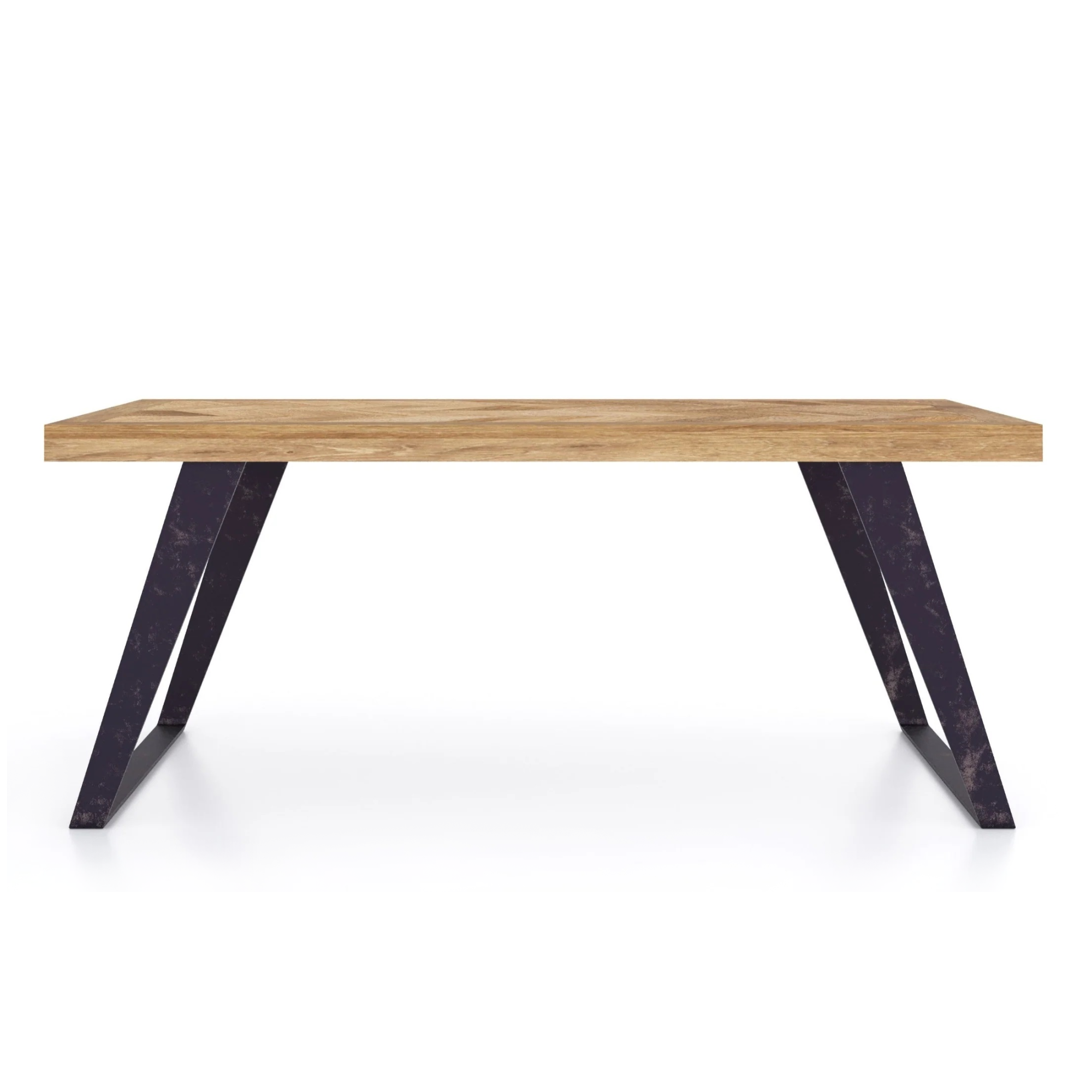 Agra Chevron Parquet Mango Wood Coffee Table | Interior Envy