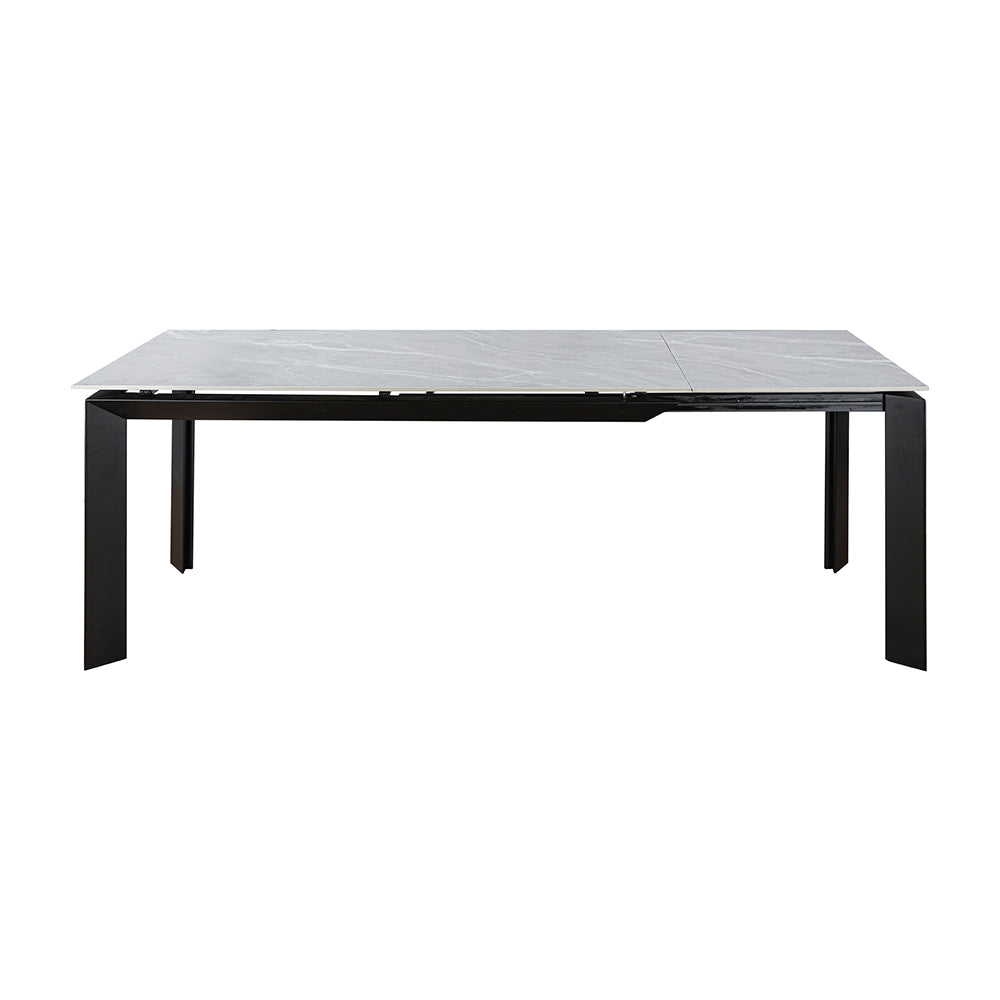 Rosa Ceramic Argento Grey – 160-220cm Extending Dining Table Matt ...