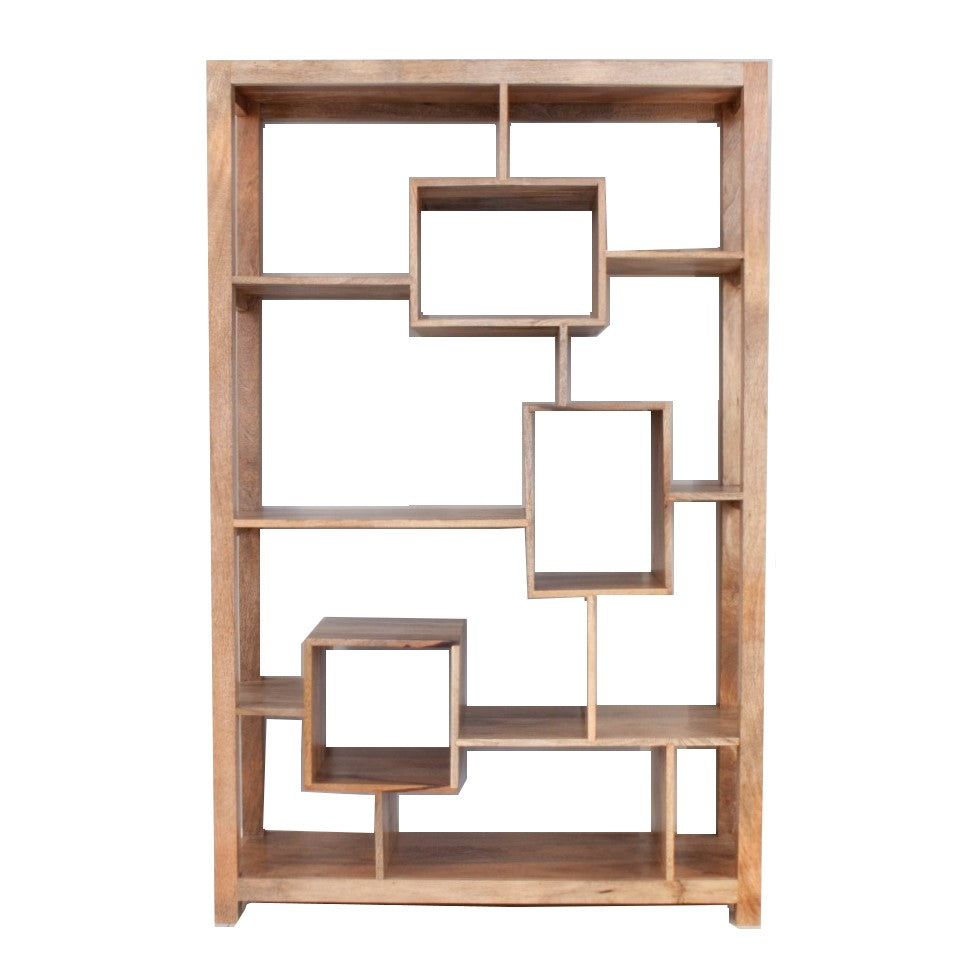 Cube Mango Wood Large Open Display Shelving Unit | Interior Envy