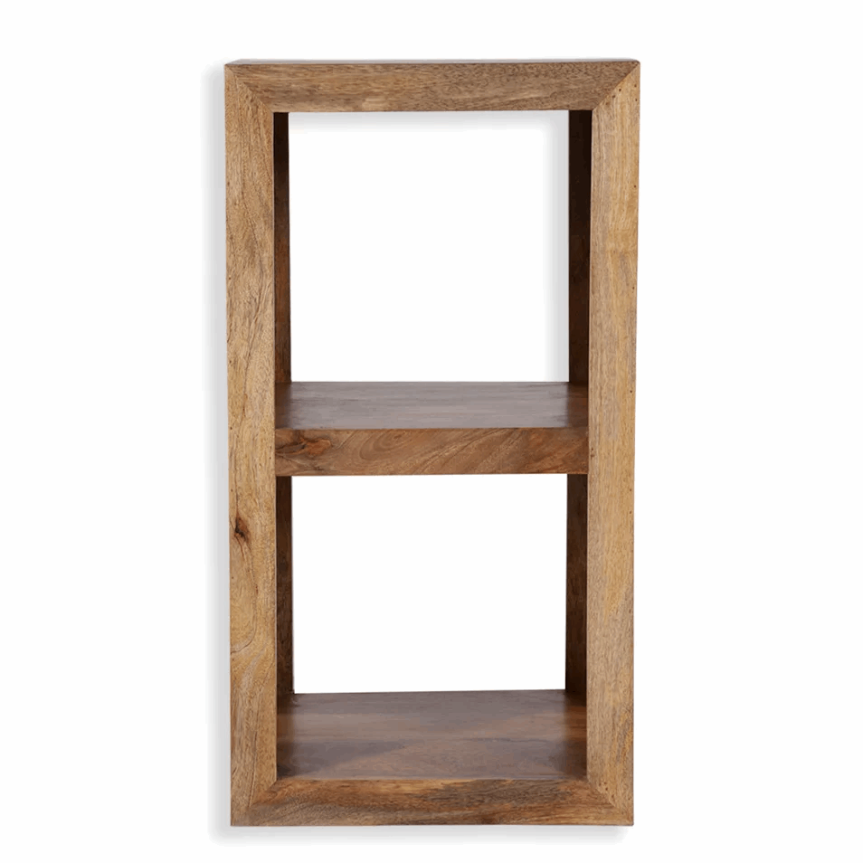 Cube Mango Wood Vertical 2 Hole Display Shelving Unit – Interior Envy