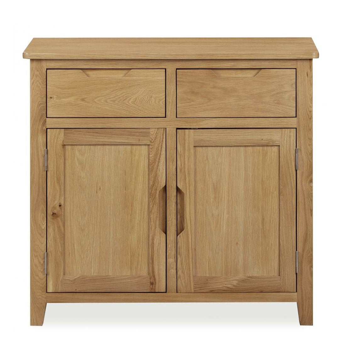 Devon Natural Oak Small 2 Door 2 Drawer Sideboard – Interior Envy