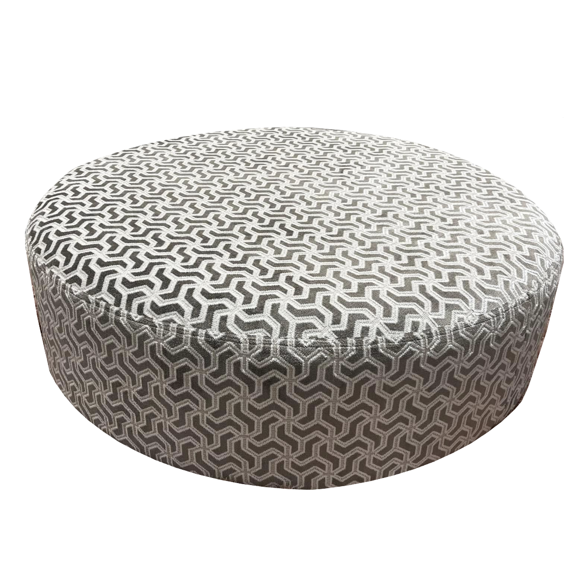 Galaxy Bronze Fabric Large Round Accent Footstool – Interior Envy