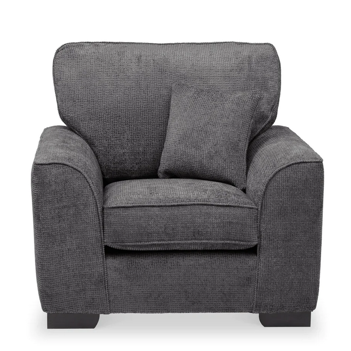 Odette Waffle Fabric Armchair & Love Chair Collection - Choice Of Sizes ...