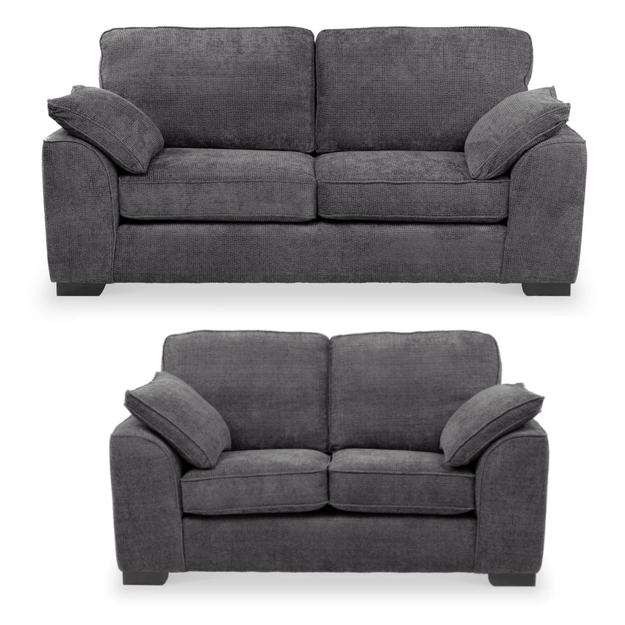 Odette Fabric 3 Seater & 2 Seater Sofa Set - Choice Of Colours ...