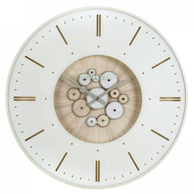 Grand Cog Wall Clock Ivory - Extra Large 74cm | Interior Envy