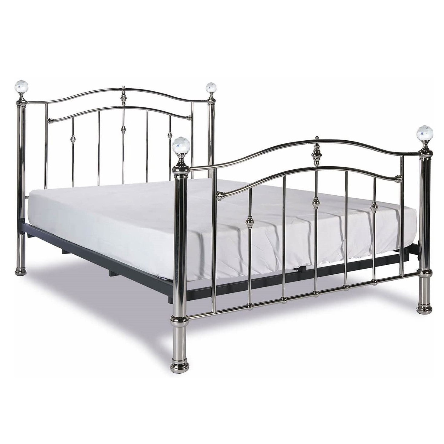 Callisto Chrome Metal Bed Frame 5ft King Size | Interior Envy
