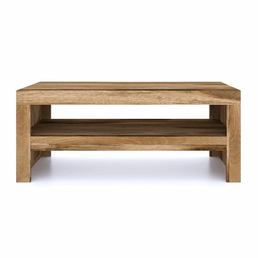 Cube Mango Wood Coffee Table TV Unit - 110cm | Interior Envy