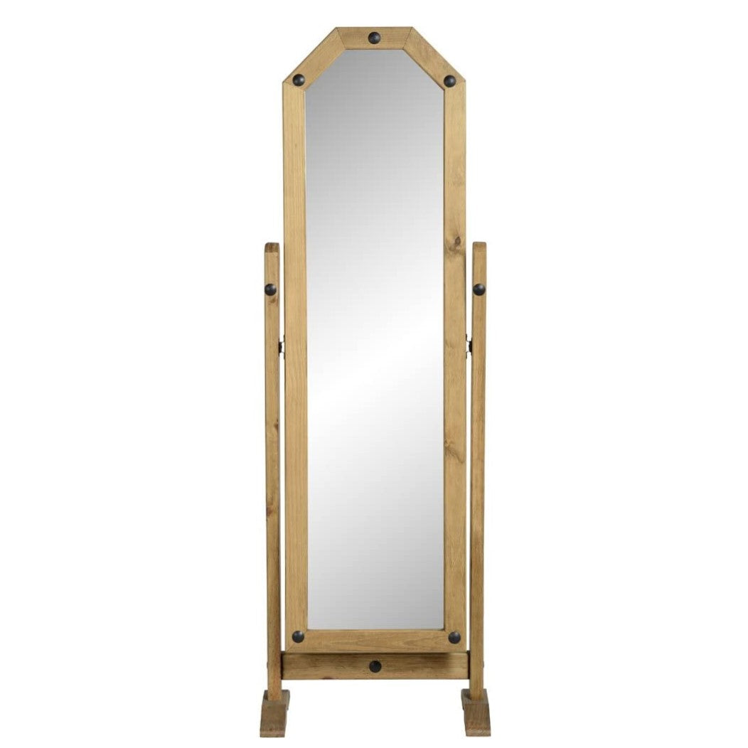 Corona Cheval Mirror - Distressed Waxed Pine | Interior Envy