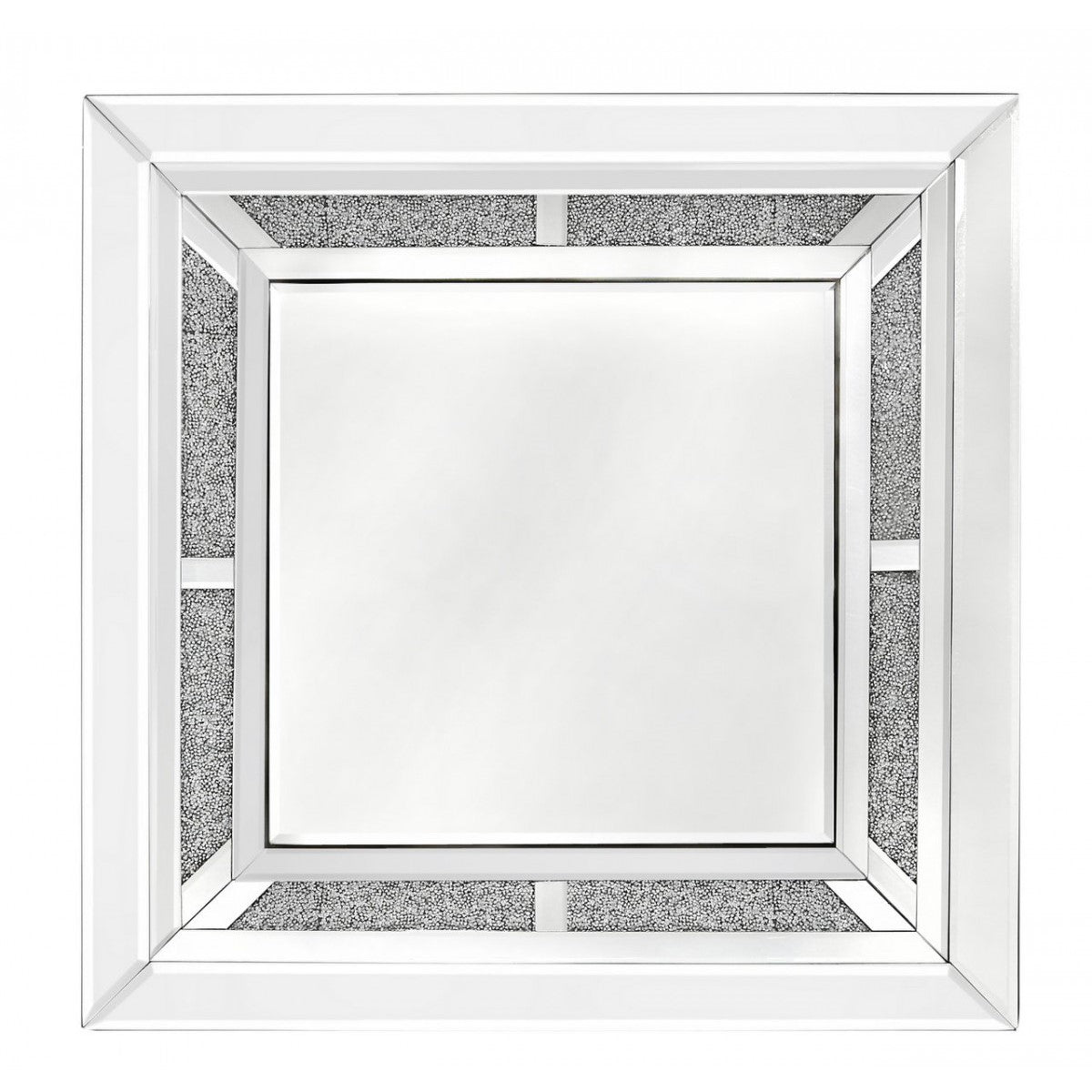 Square Inlaid Crystal Wall Mirror | Interior Envy