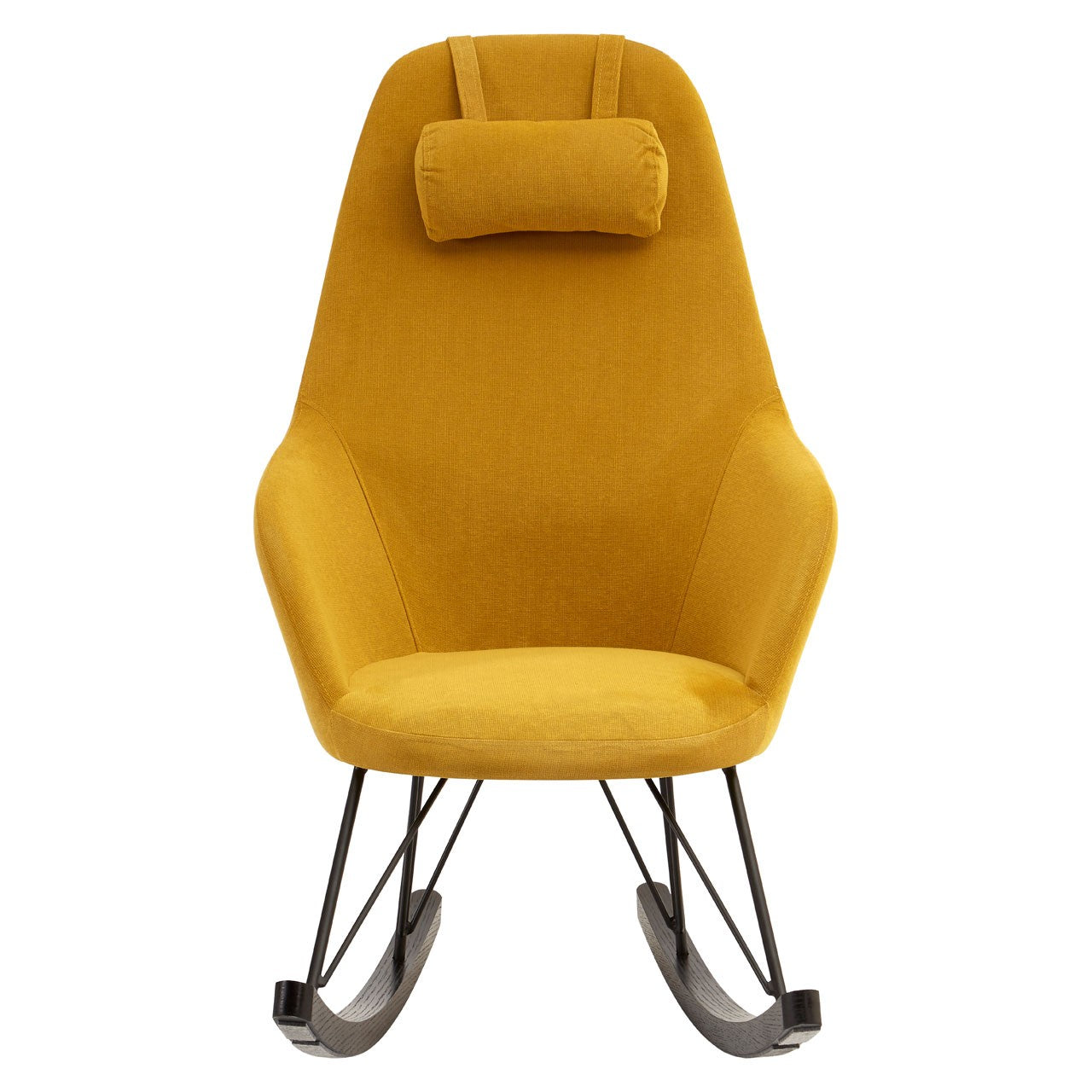 Rafferty Rocking Chair - Yellow Fabric – Interior Envy